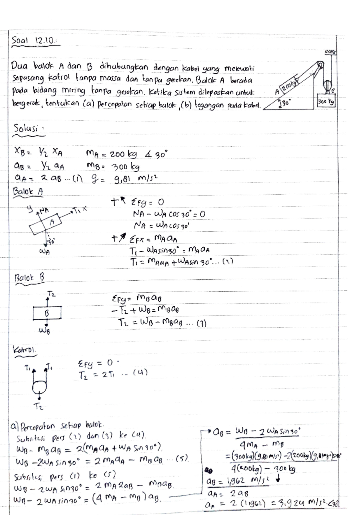 Exercise 12.10 from book Mechanics for Engineers: Dynamics, Fifth ...