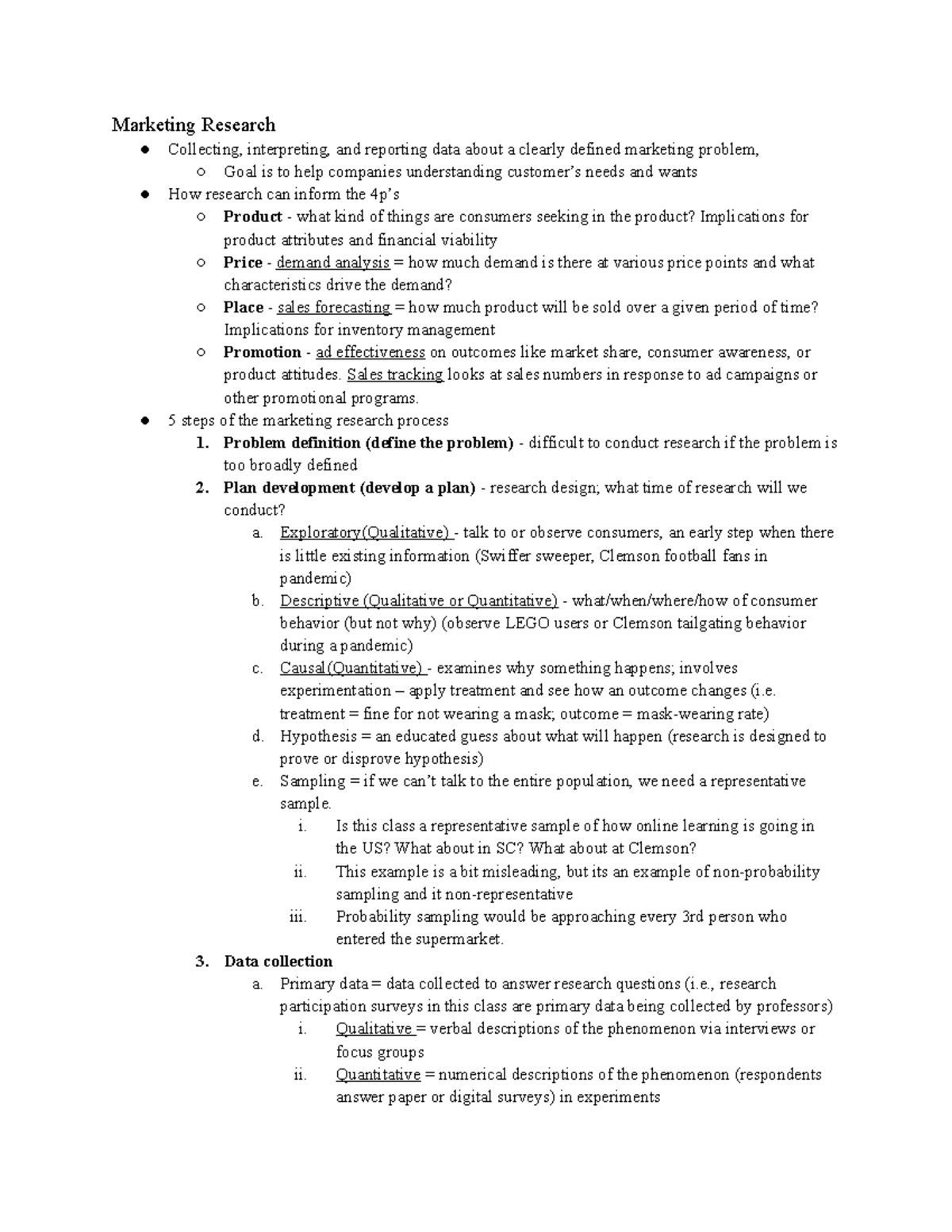Module 7 - Marketing Research - Marketing Research Collecting ...