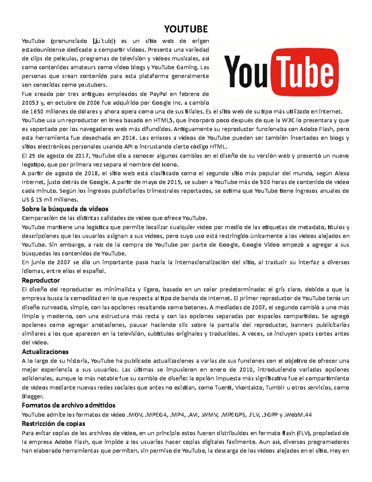 Que es Youtube, Como funciona y cuales son sus caracteristicas ...
