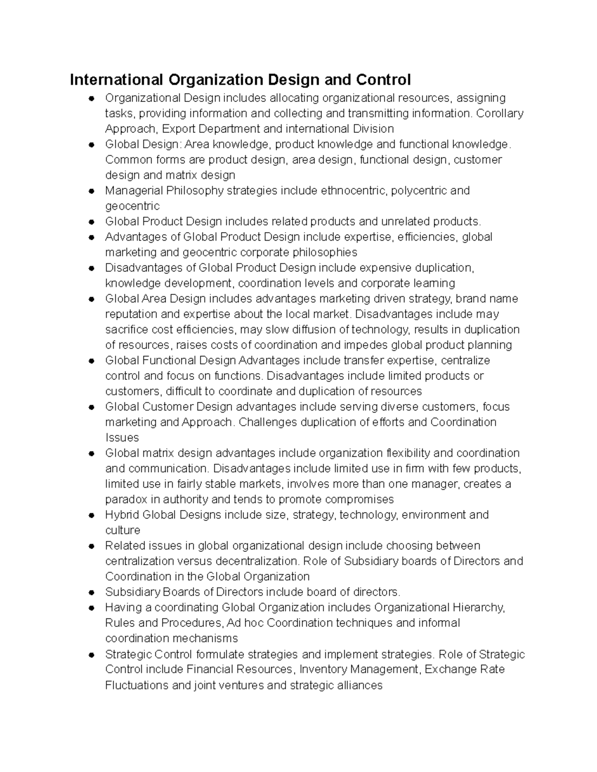 International Organization Design and Control - Corollary Approach ...