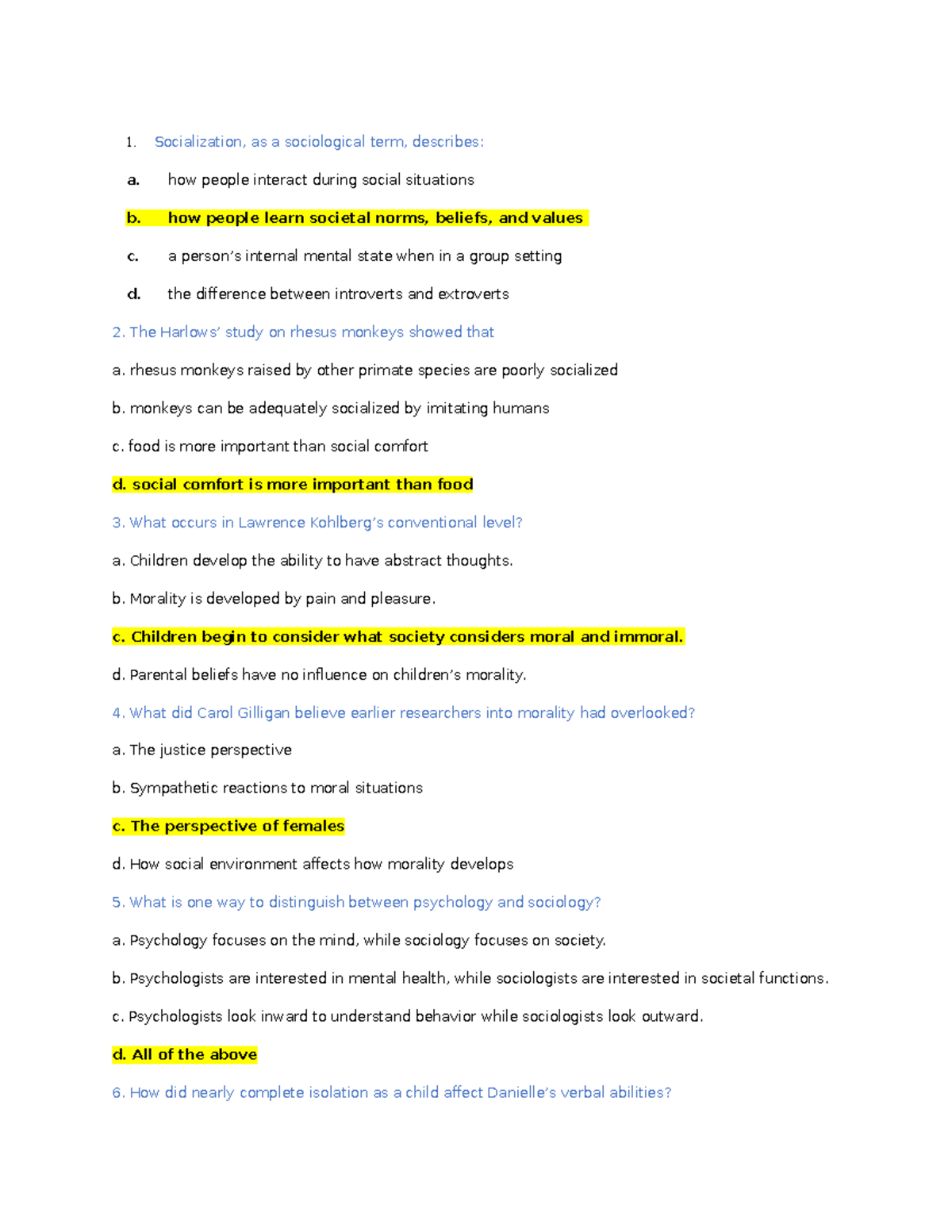 Pre-test Socialization - Socialization, as a sociological term ...