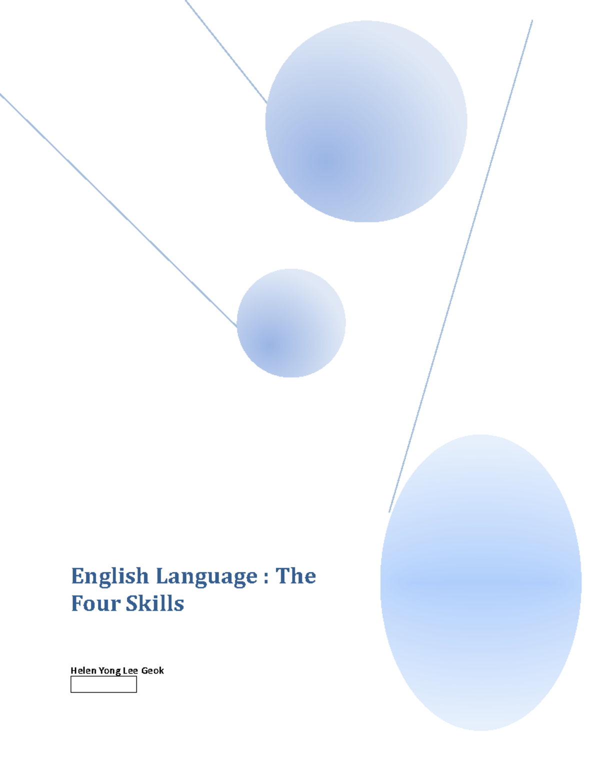 English Language The Four Skills - English Language : The Four Skills ...