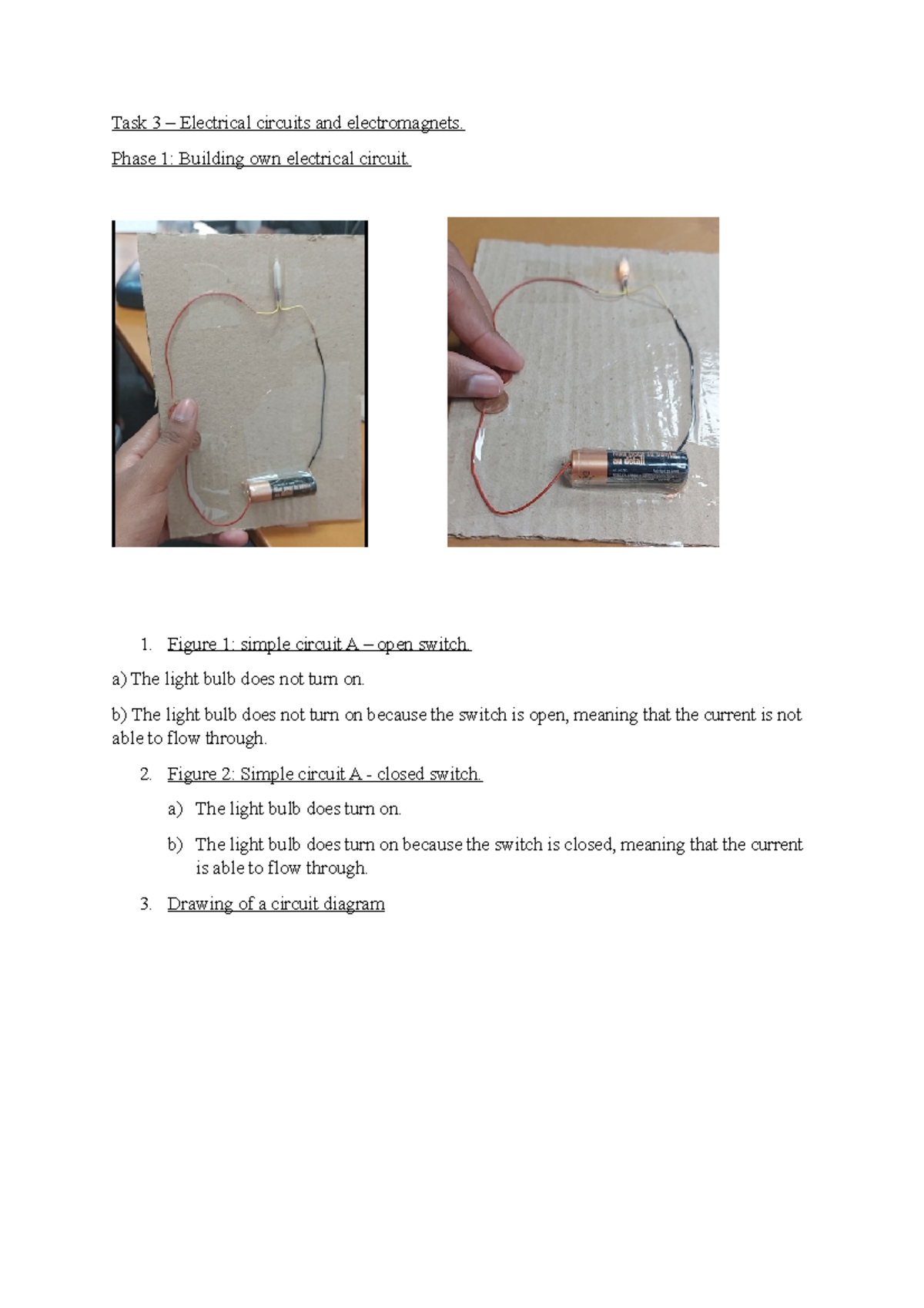 Task 3 group work TNST7412 - Task 3 – Electrical circuits and ...