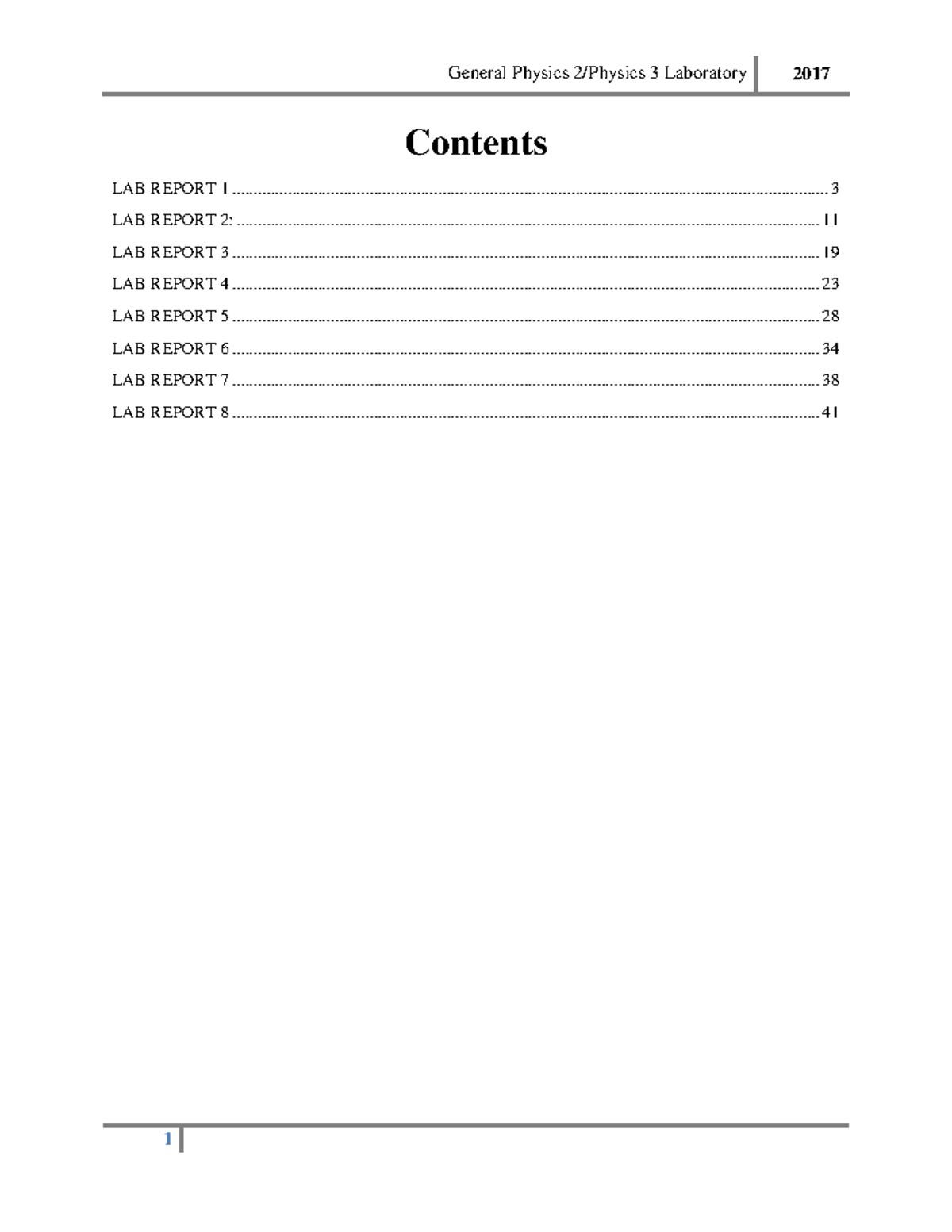 Lab Report total - Contents LAB REPORT LAB REPORT 2: LAB REPORT LAB ...