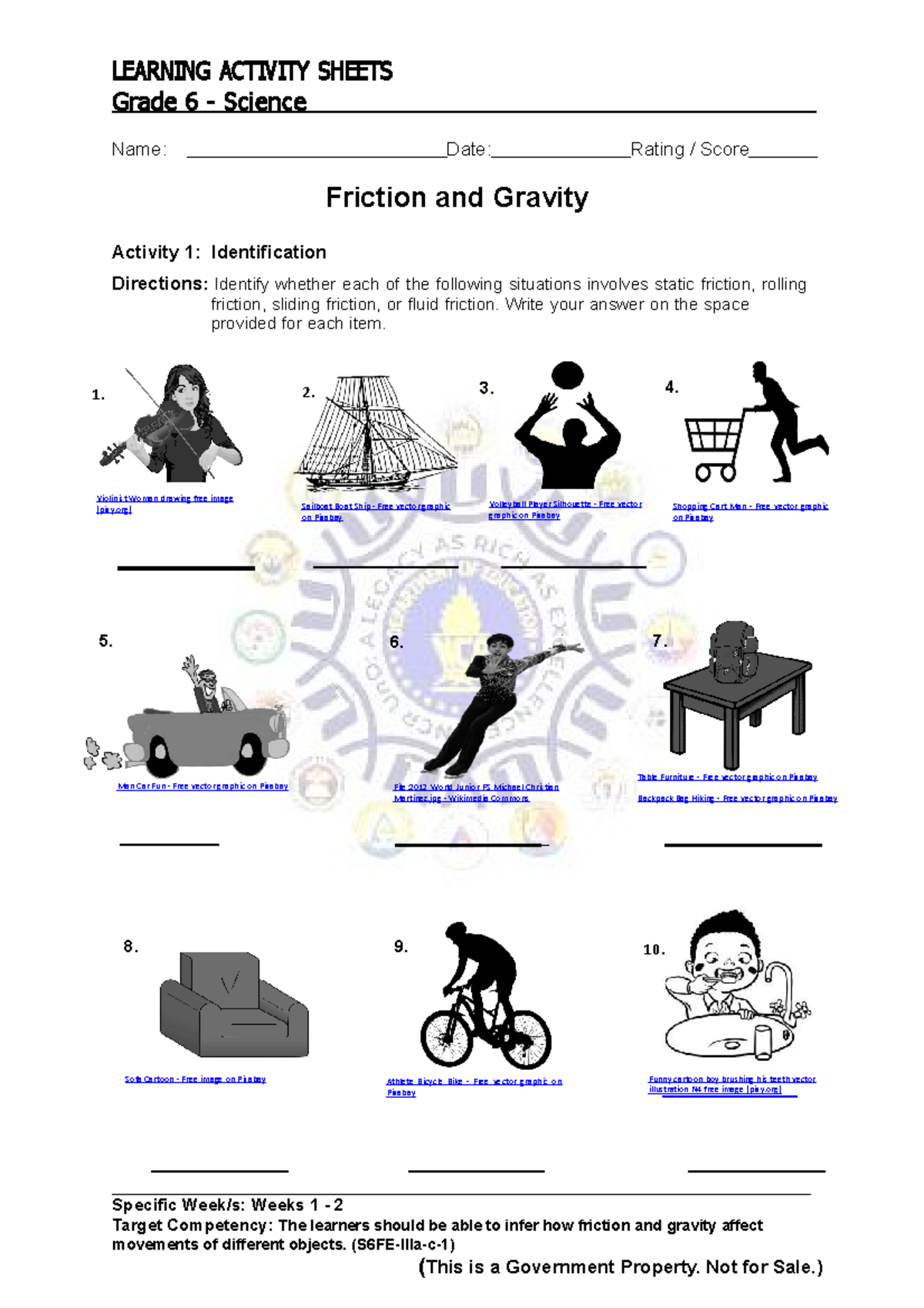 G6 LAS-1 - Final- Mandaluyong - LEARNING ACTIVITY SHEETS Grade 6 ...
