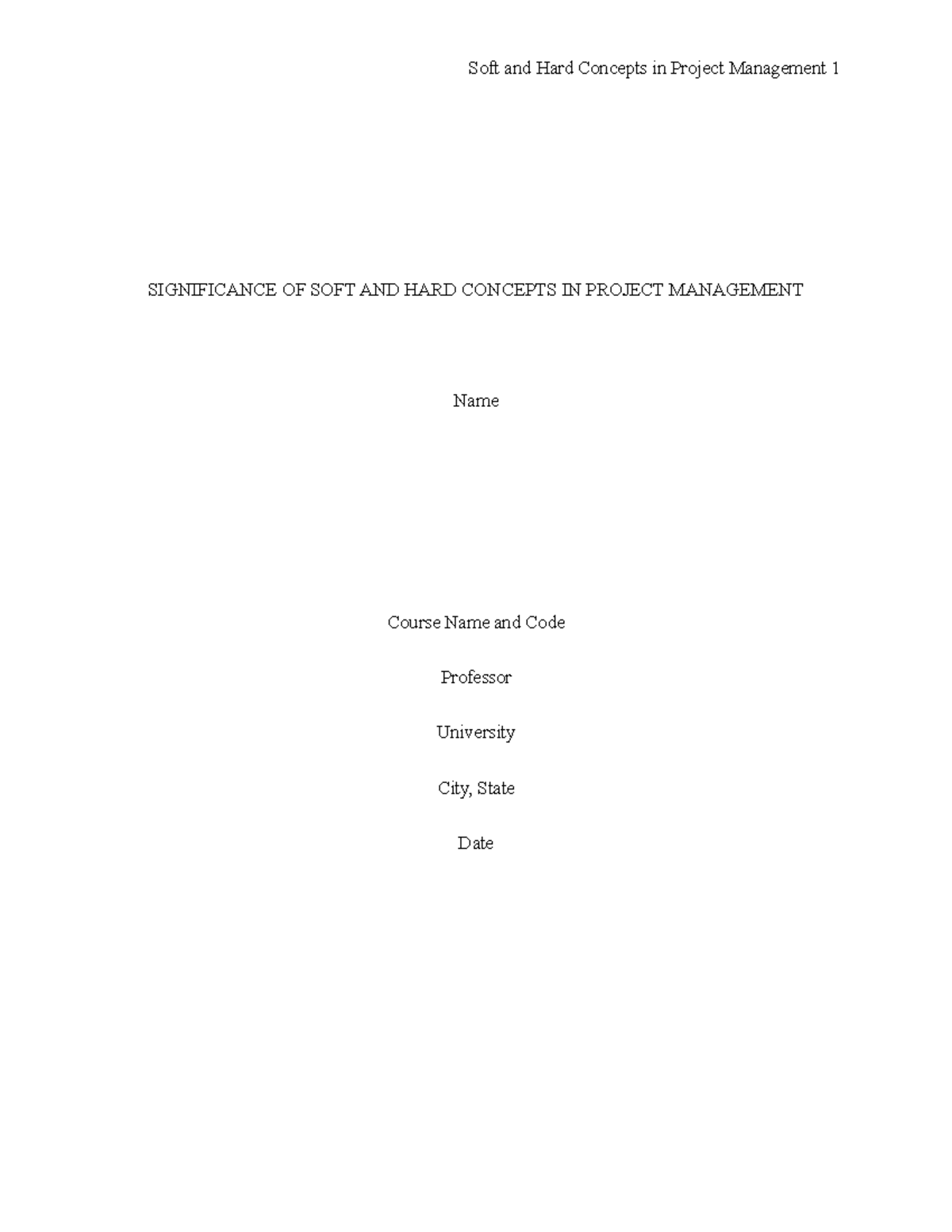 Soft and Hard Concepts In Project Management - The use of soft and hard ...