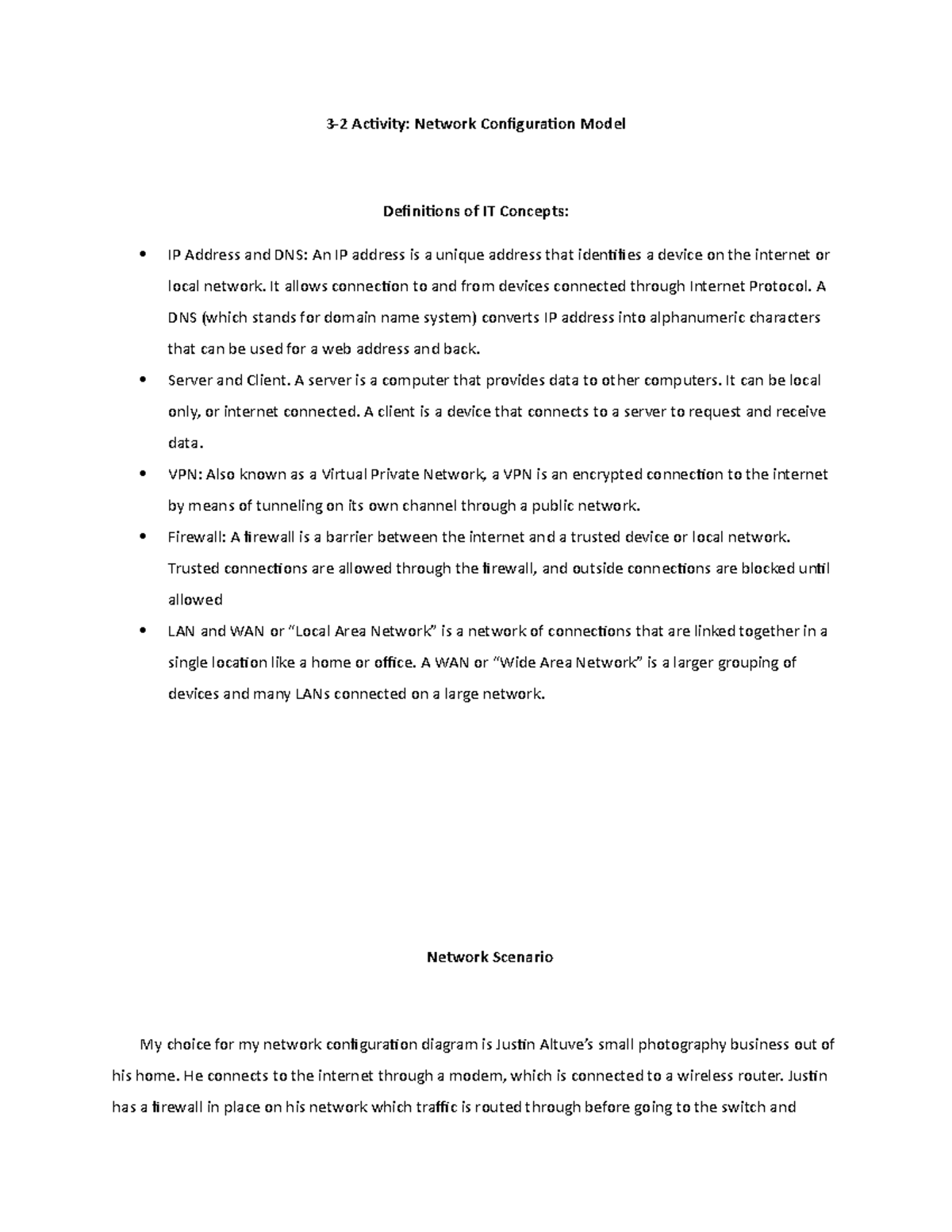 3-2 Network Configuration Model - 3-2 Activity: Network Configuration ...