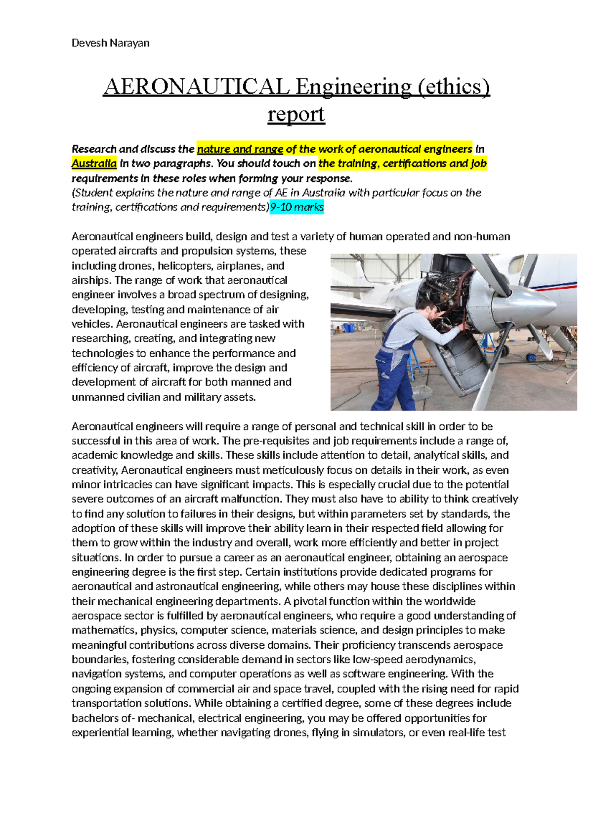 Aeronautical Engineernig Recovered - AERONAUTICAL Engineering (ethics) report Research and ...