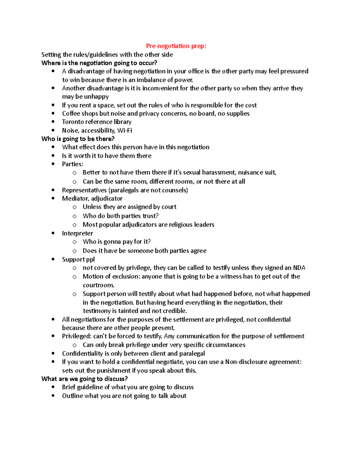 Pre-negotiation Prep - What are the steps to take before going into a ...