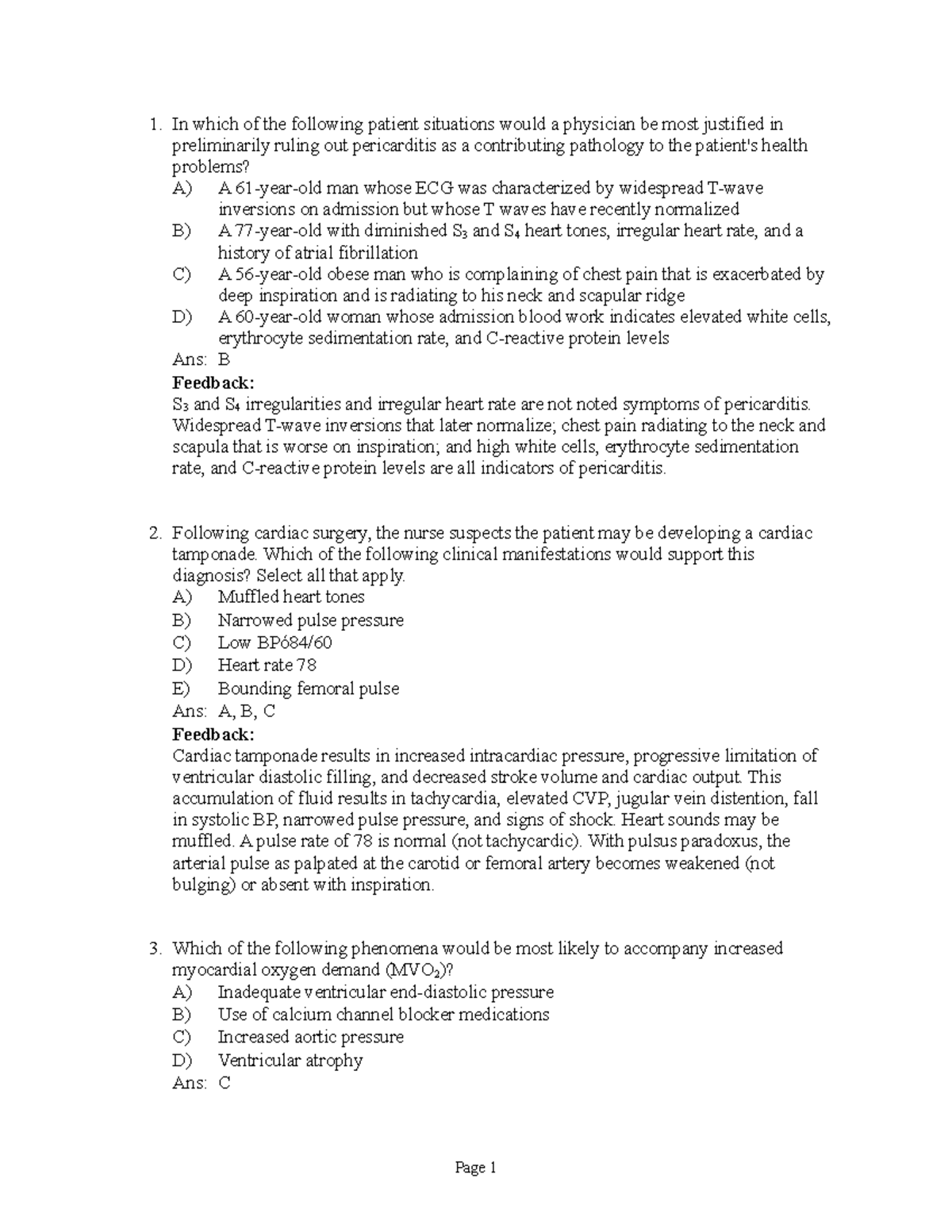 Chapter 32- Disorders of Cardiac Function - HIM2433 - MDC - Studocu