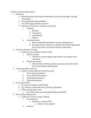 Policing Final Exam Sheet - Chapter 2 - The History of the American ...