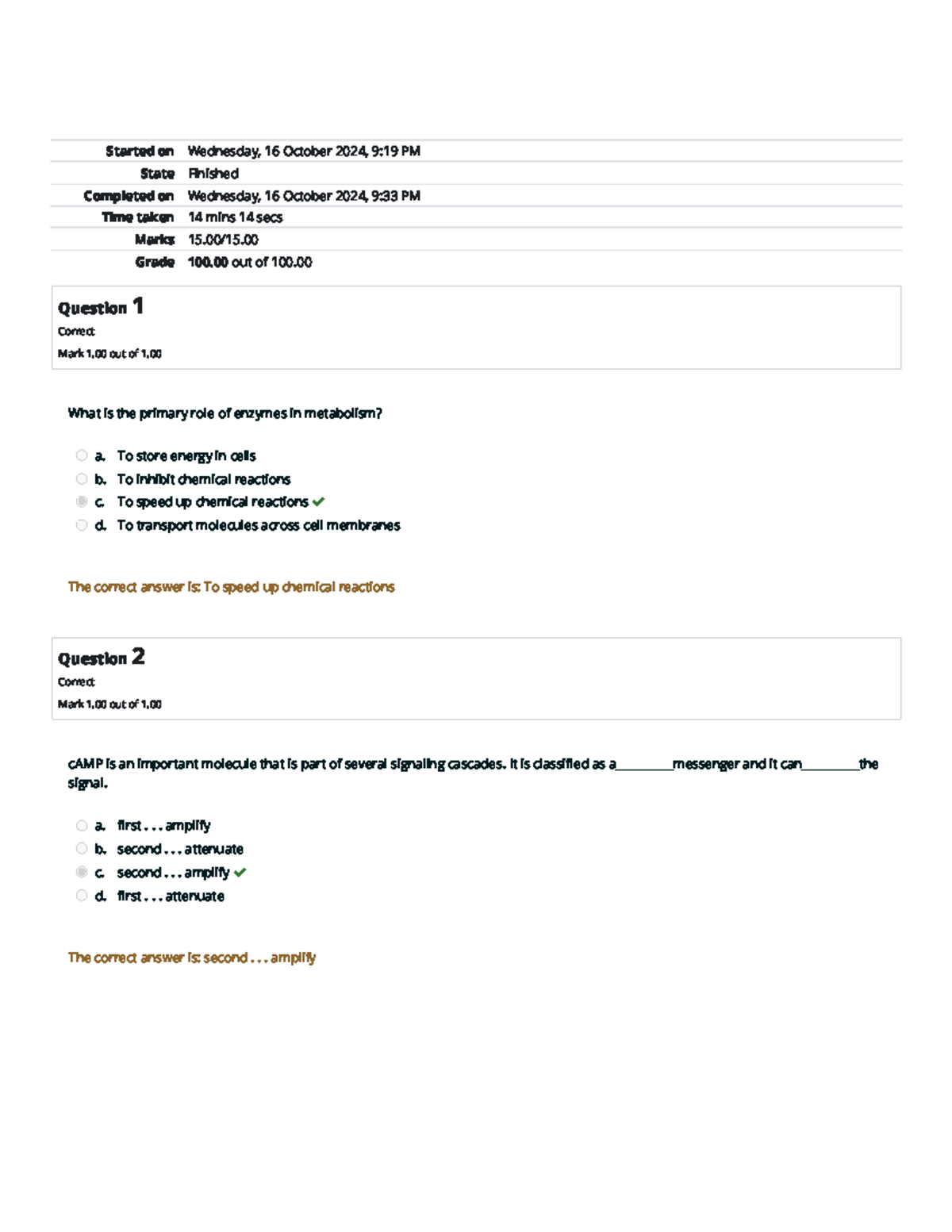 Graded Quiz Unit 6 Attempt review Home - Started on Wednesday, 16 ...