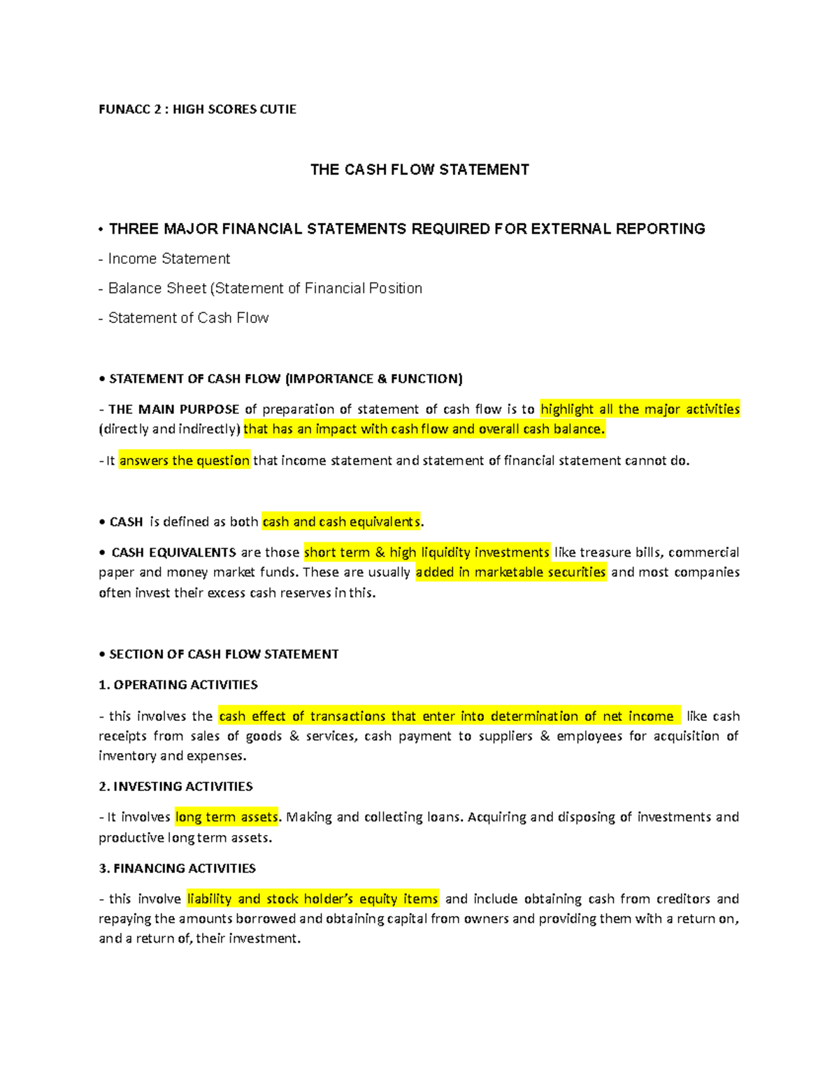 Accounting Reviewer - FABM notes for reviewing - FUNACC 2 : HIGH SCORES ...