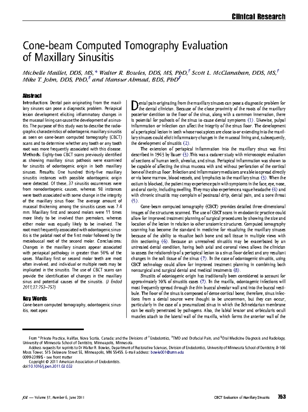 Maillet - seno maxilar - Cone-beam Computed Tomography Evaluation of ...