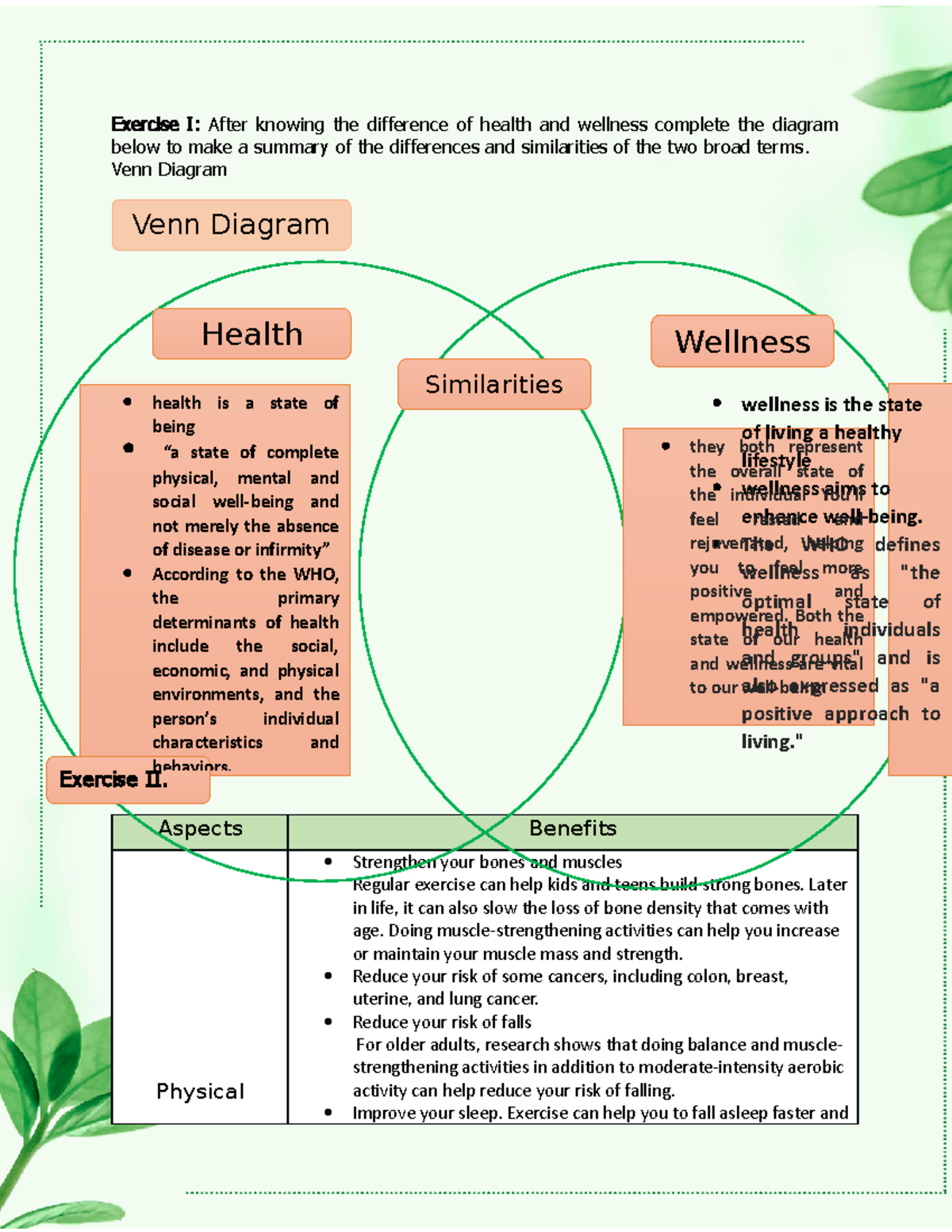 Lesson 3 in P - I hope it help - ####### Exercise I: After knowing the ...
