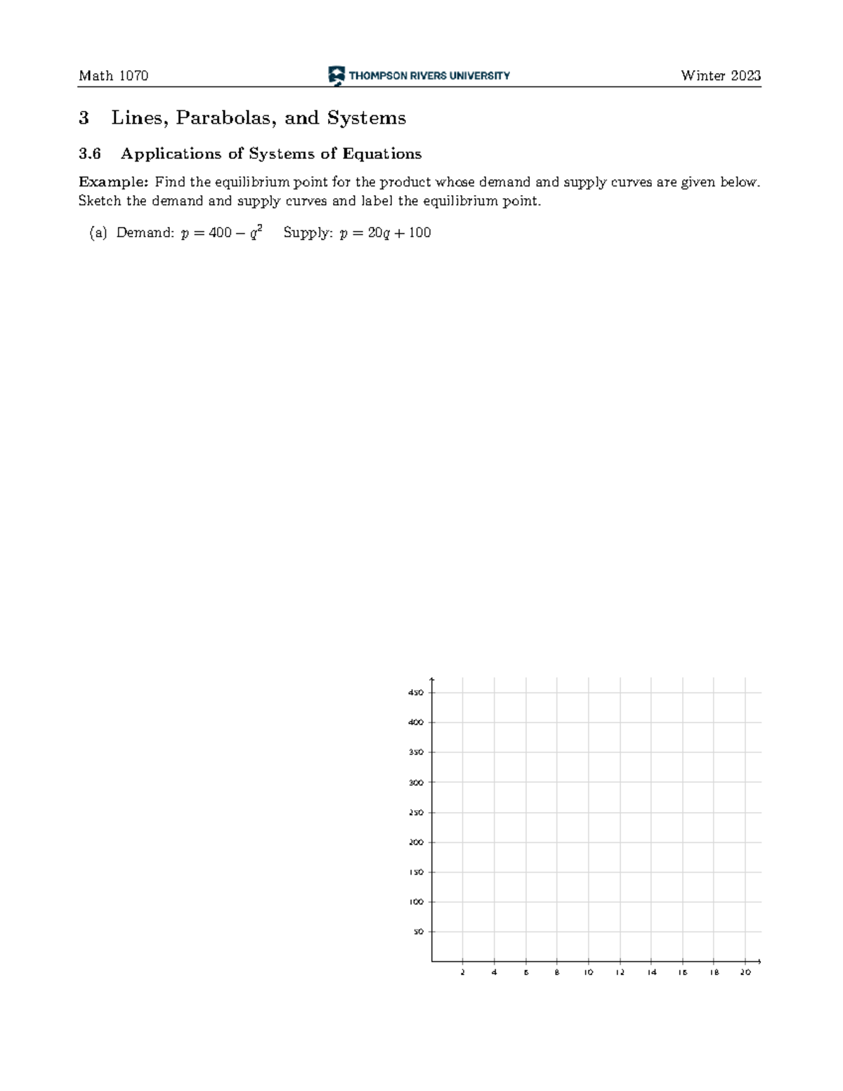 3.6 - Applications of Systems of Equations - 3 Lines, Parabolas, and ...