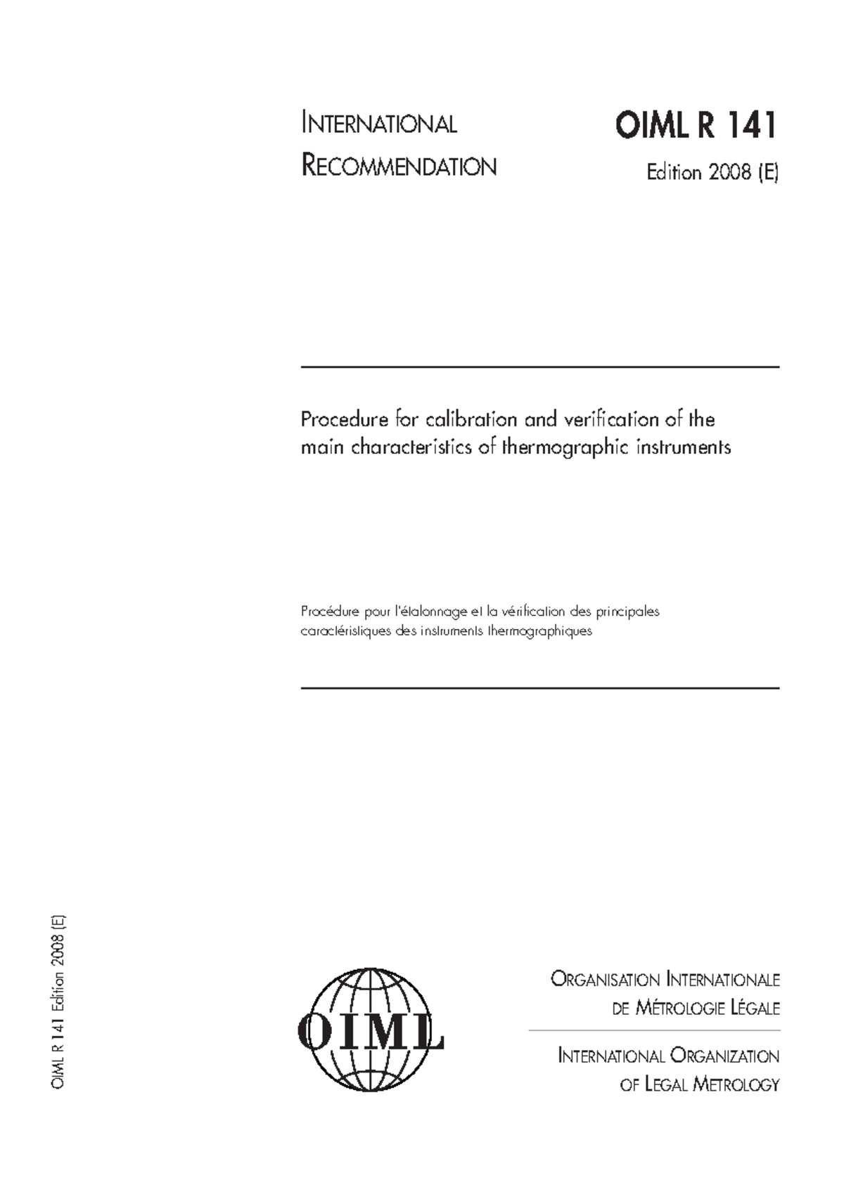 OIML Procedimientos de calibración de instrumentos de termografía OIML ...