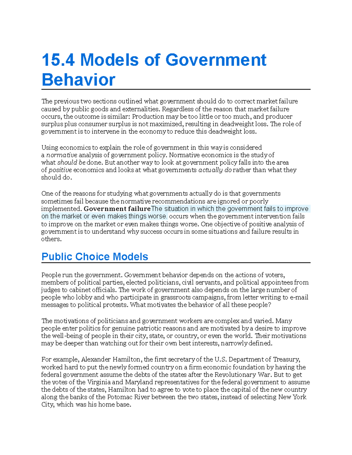 15.4 Models of Government Behavior - 15 Models of Government Behavior ...