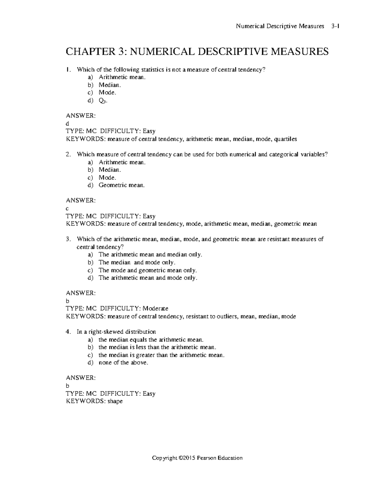 SB - Practice - Numerical Descriptive Measures 3- CHAPTER 3: NUMERICAL ...