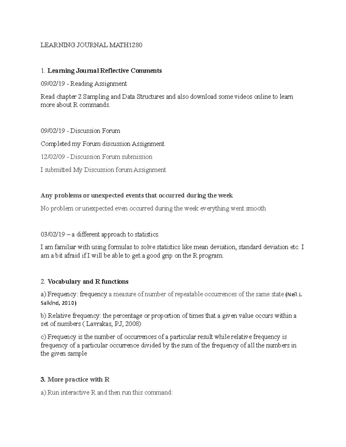 Learning Journal MATH 1280 UNIT 2 - LEARNING JOURNAL MATH Learning ...