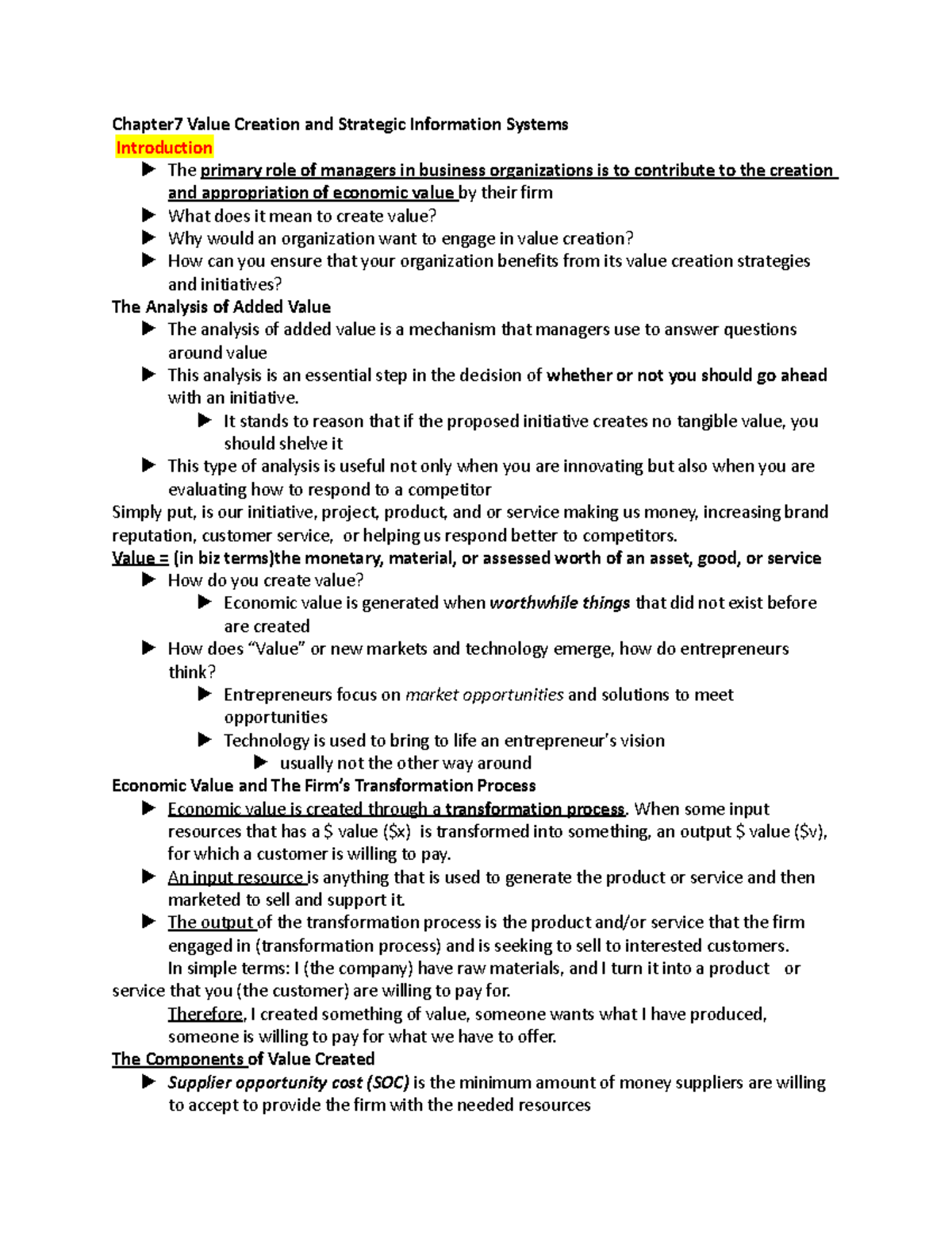 Chapter 7 -cis - Information Technology Strategy (CIS 9000) - Chapter7 ...
