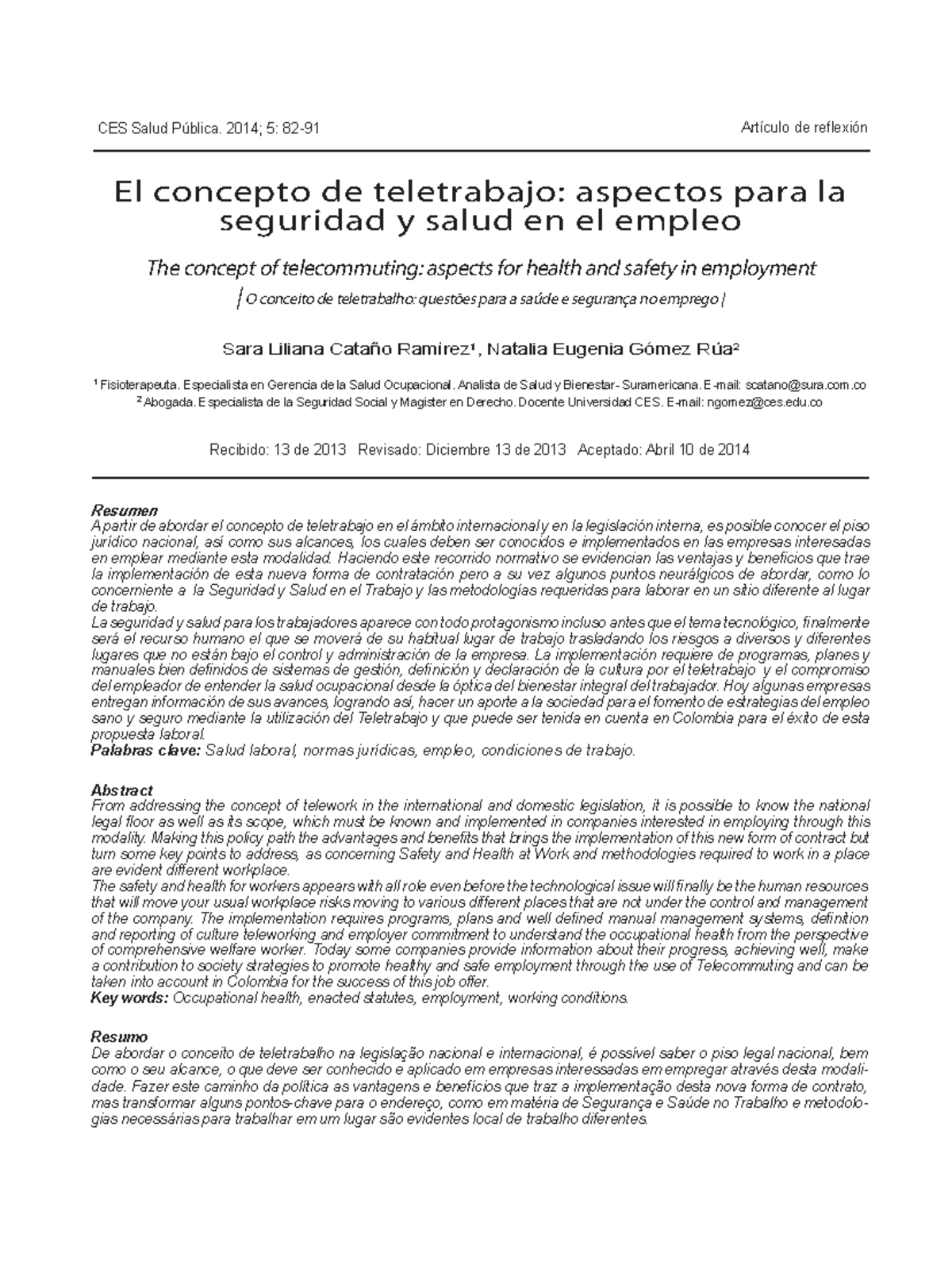 Dialnet-El Concepto De Teletrabajo-4804770 - Resumen A partir de ...