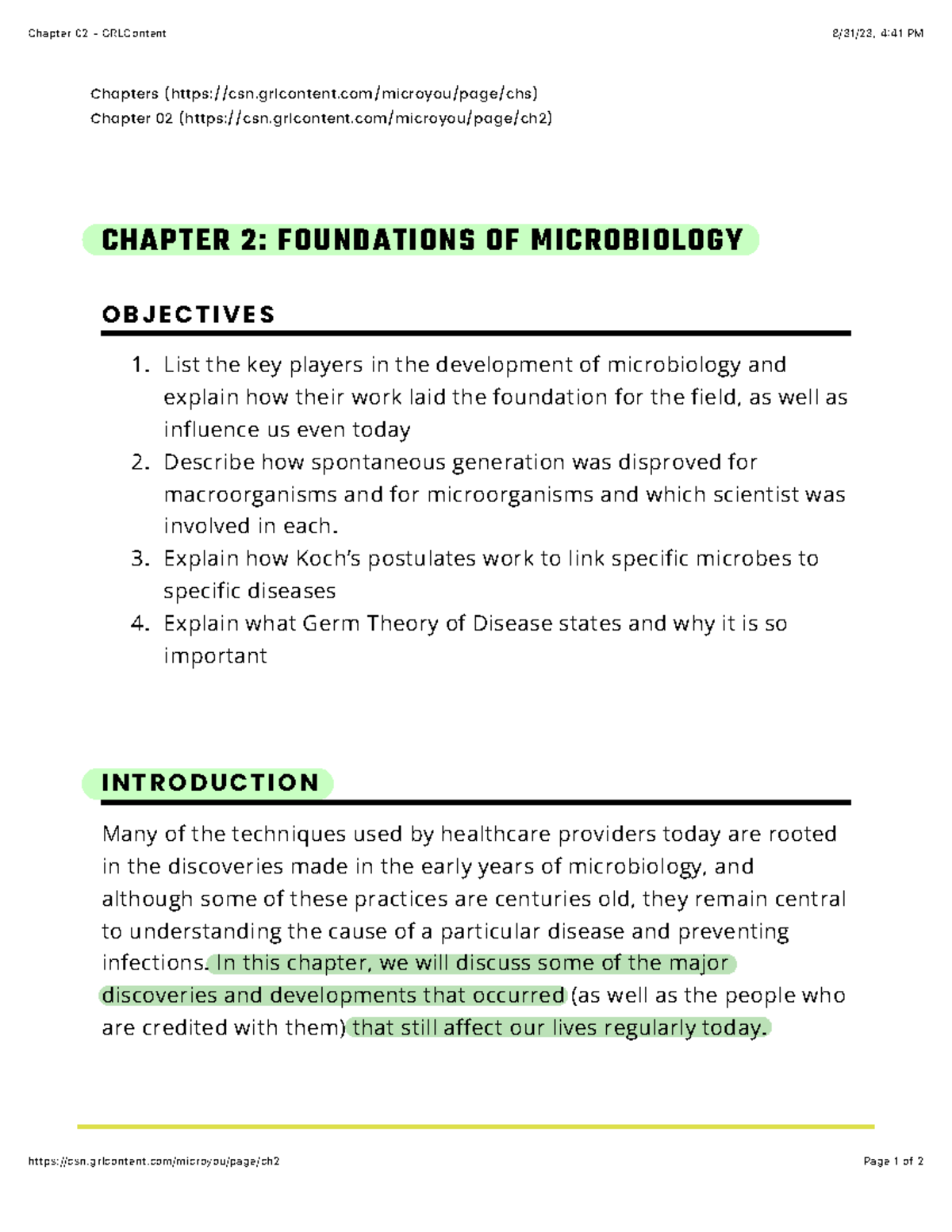 Chapter 2 - Notes from Lectures taken and highlighted textbook ...