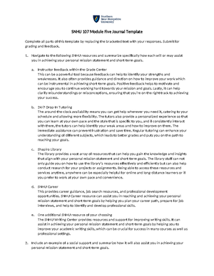 [Solved] Choose two SNHU resources departments and resources that are ...