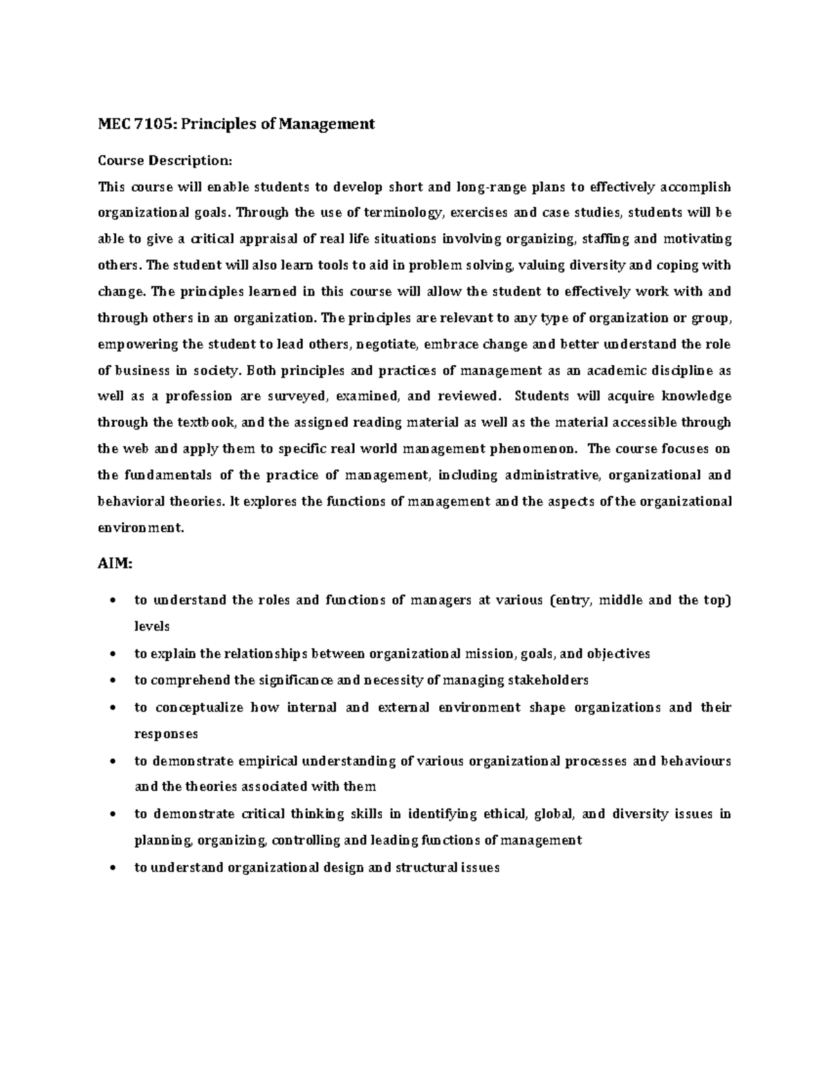 MEC 7105 - Leadership and Effective Communication - MEC 7105 ...