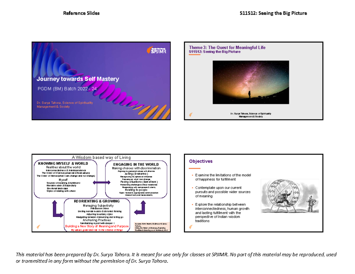 Reference Slides S11S12 - This material has been prepared by Dr. Surya ...