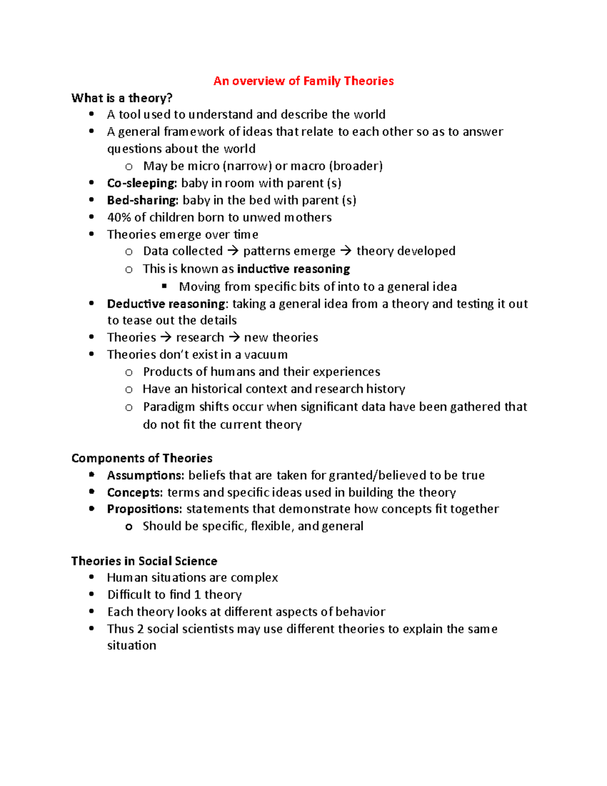 An overview of Family Theories - Studocu