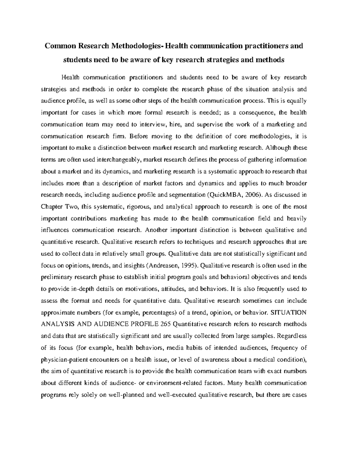 Common Research Methodologies- Health communication practitioners and ...