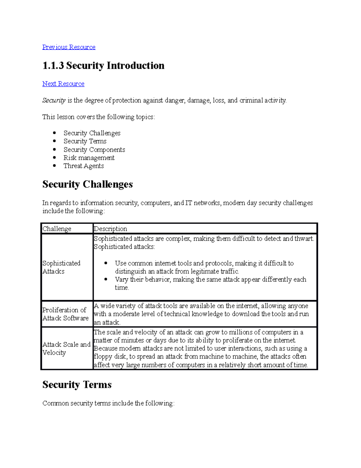 1.1.3 Security Introduction - IT 253 - SNHU - Studocu