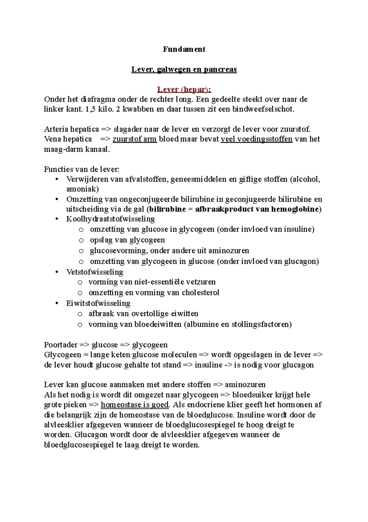 Lever galwegen en pancreas - Een gedeelte steekt over naar de linker ...