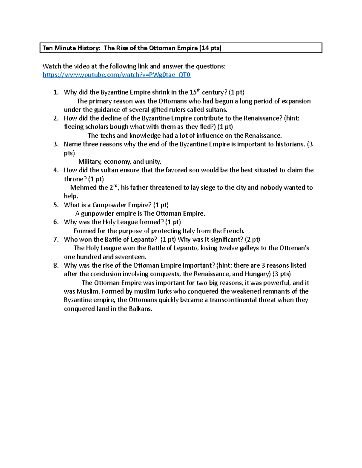 Ten Minute History- Rise of the Ottomans - Ten Minute History: The Rise ...