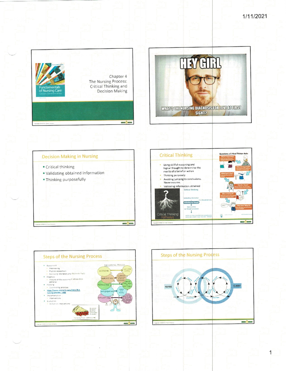 Elsevier Evolve Quiz The Nursing Process Critical Thinking and Decision ...