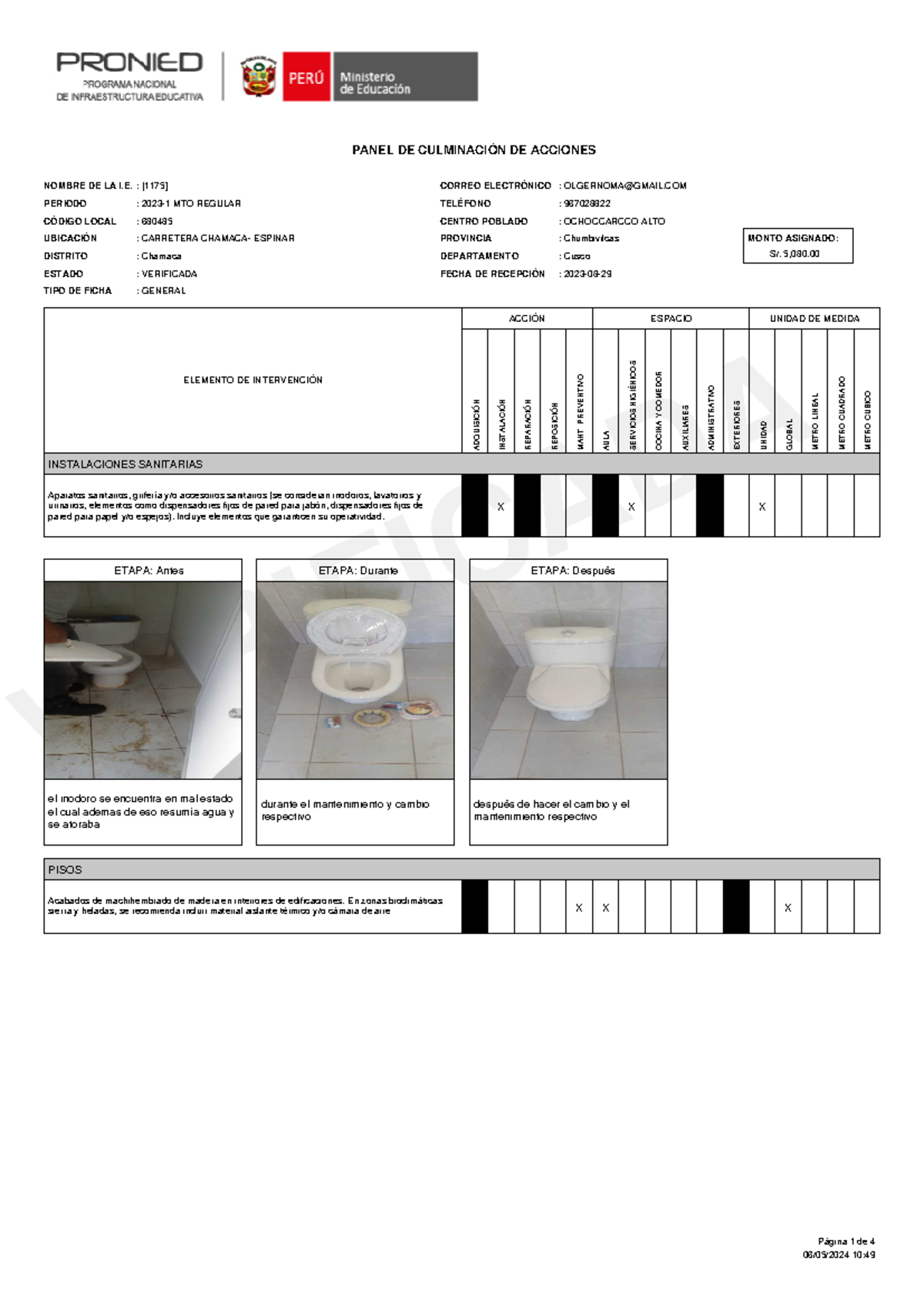 Ficha Termino 15 - VERIFICADA PANEL DE CULMINACIÓN DE ACCIONES NOMBRE ...