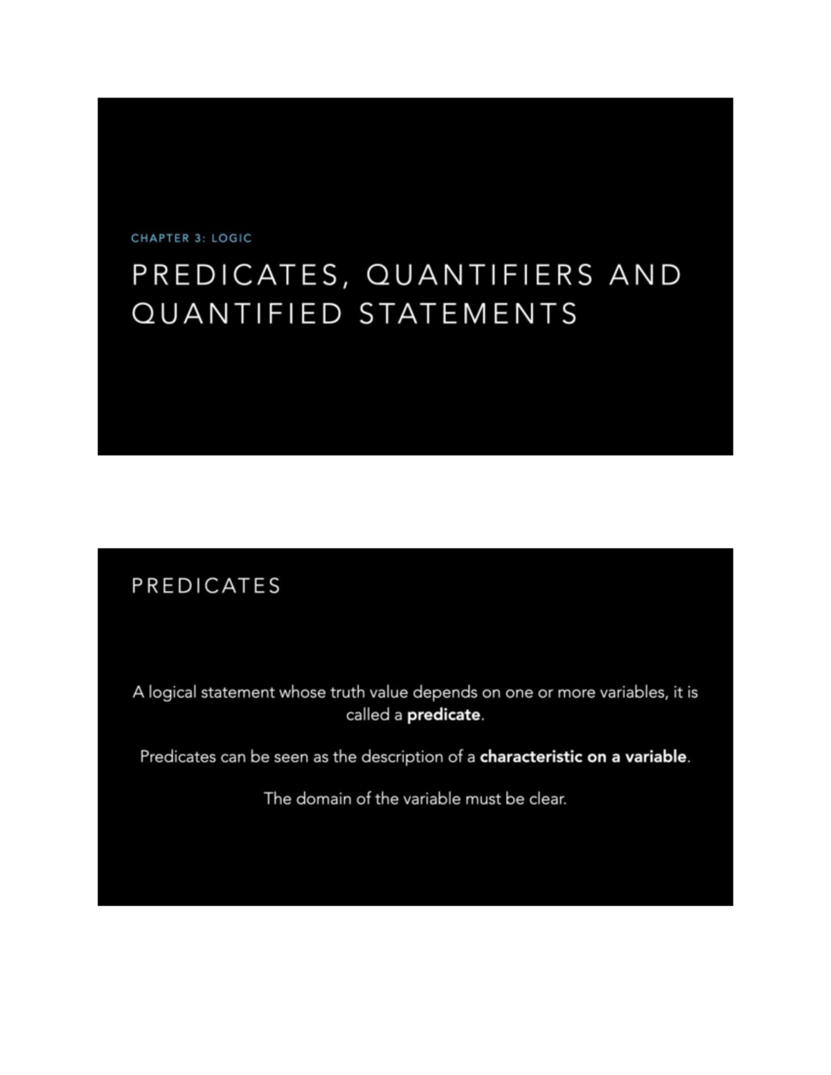 Predicates Quantifiersand Quantified Statements - MAD1100 - Studocu