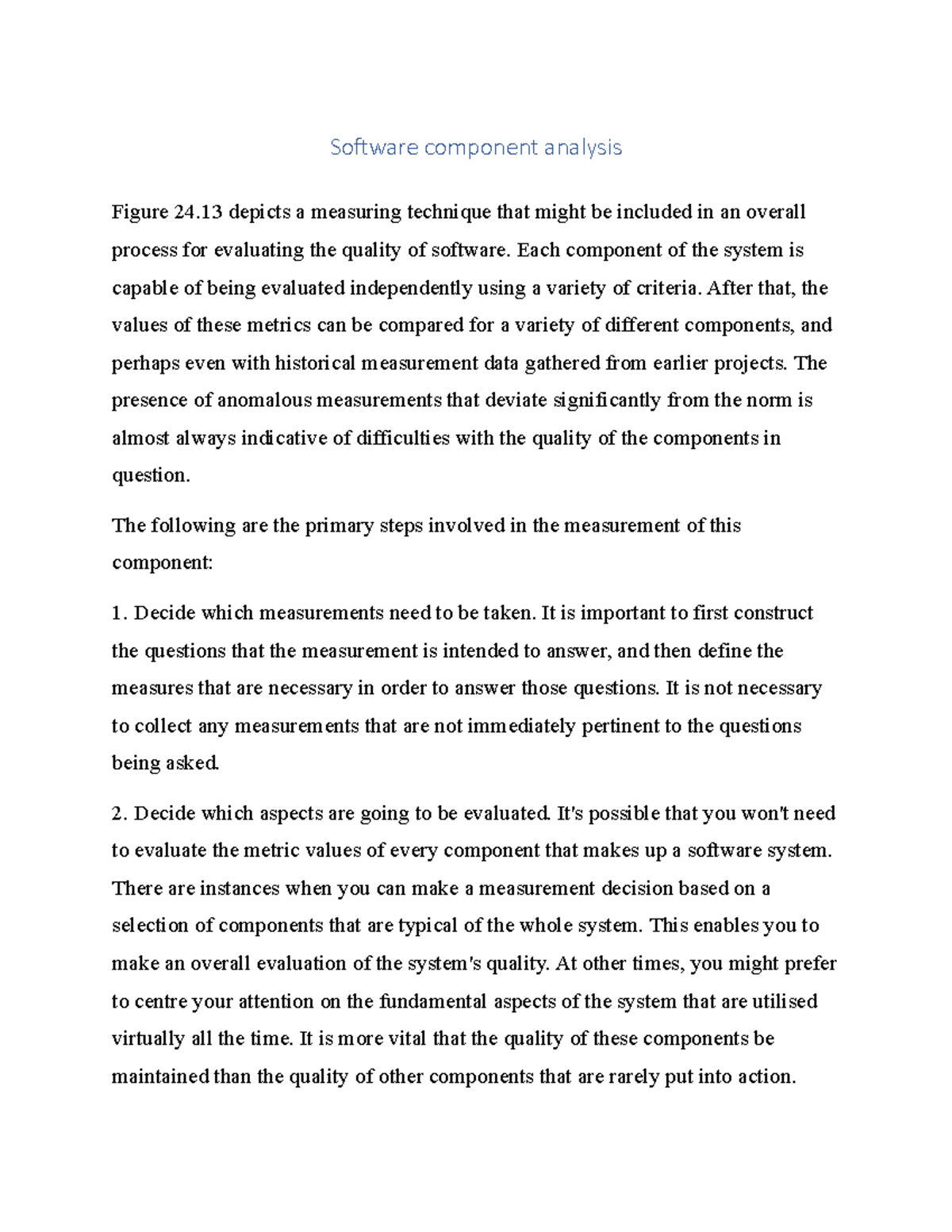 Software component analysis - Software component analysis Figure 24 ...