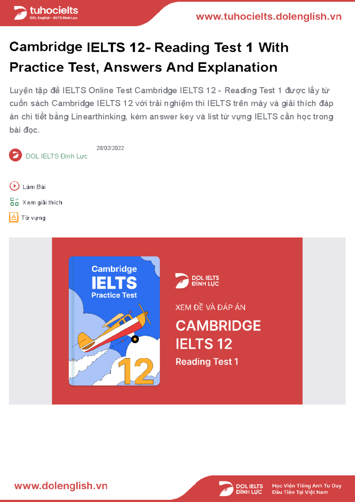 CAM12 - Reading Test 1 - fgfg - Cambridge IELTS 12 - Reading Test 1 ...