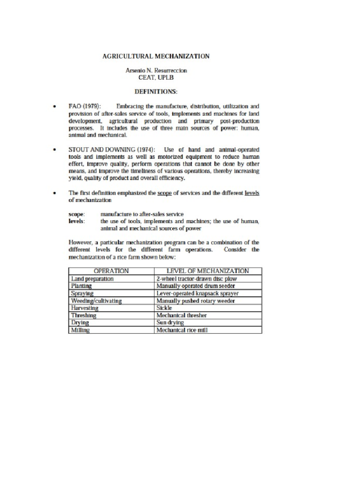Agmech 1 - basic info about agricultural mechanization - Crop ...