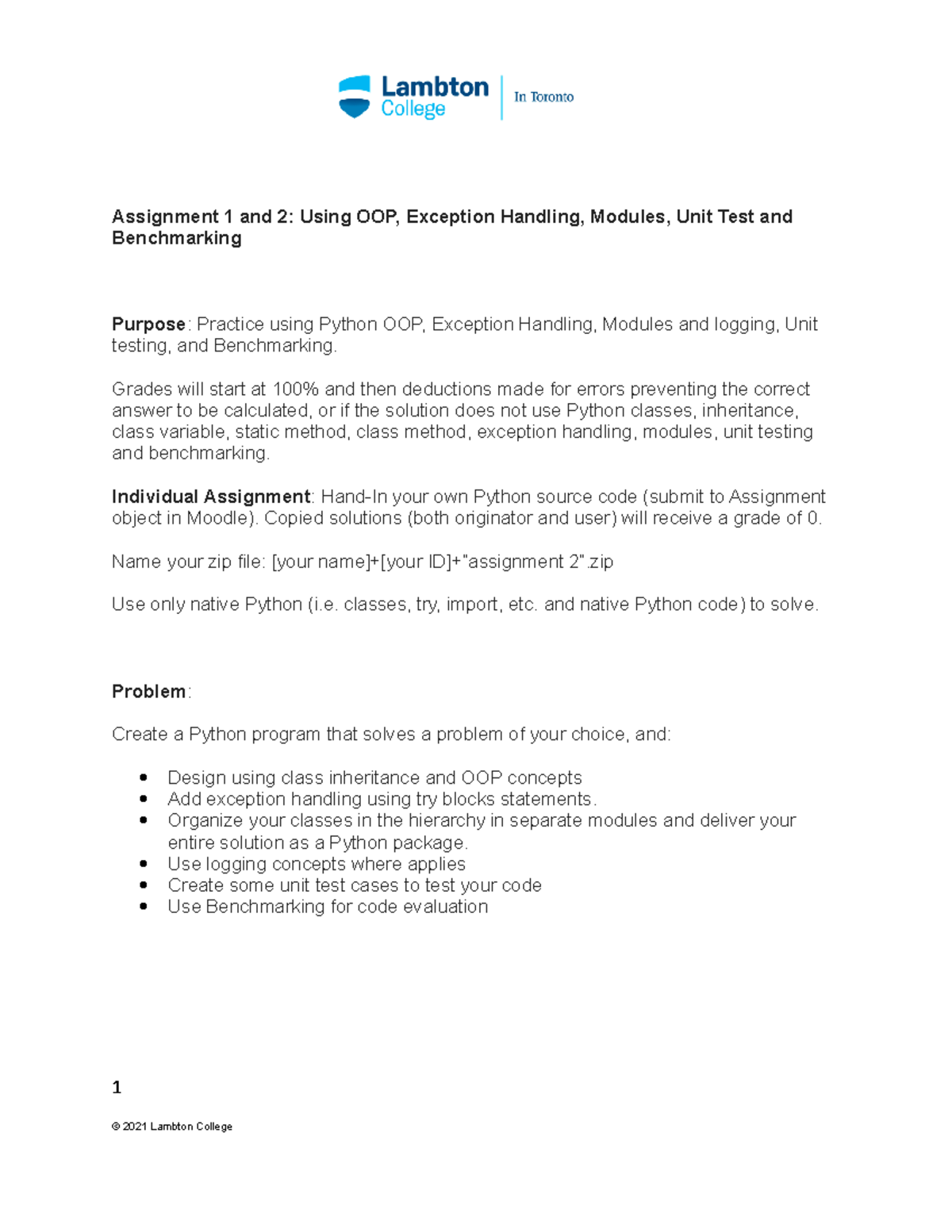 CSD3444 Assignment 1-2 - Assignment 1 and 2: Using OOP, Exception ...