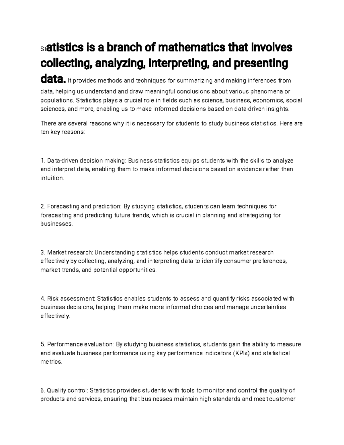 Mth 1201 0 Calculus 2 Lecture Notes From Makerere Statistics Is A Branch Of Mathematics That