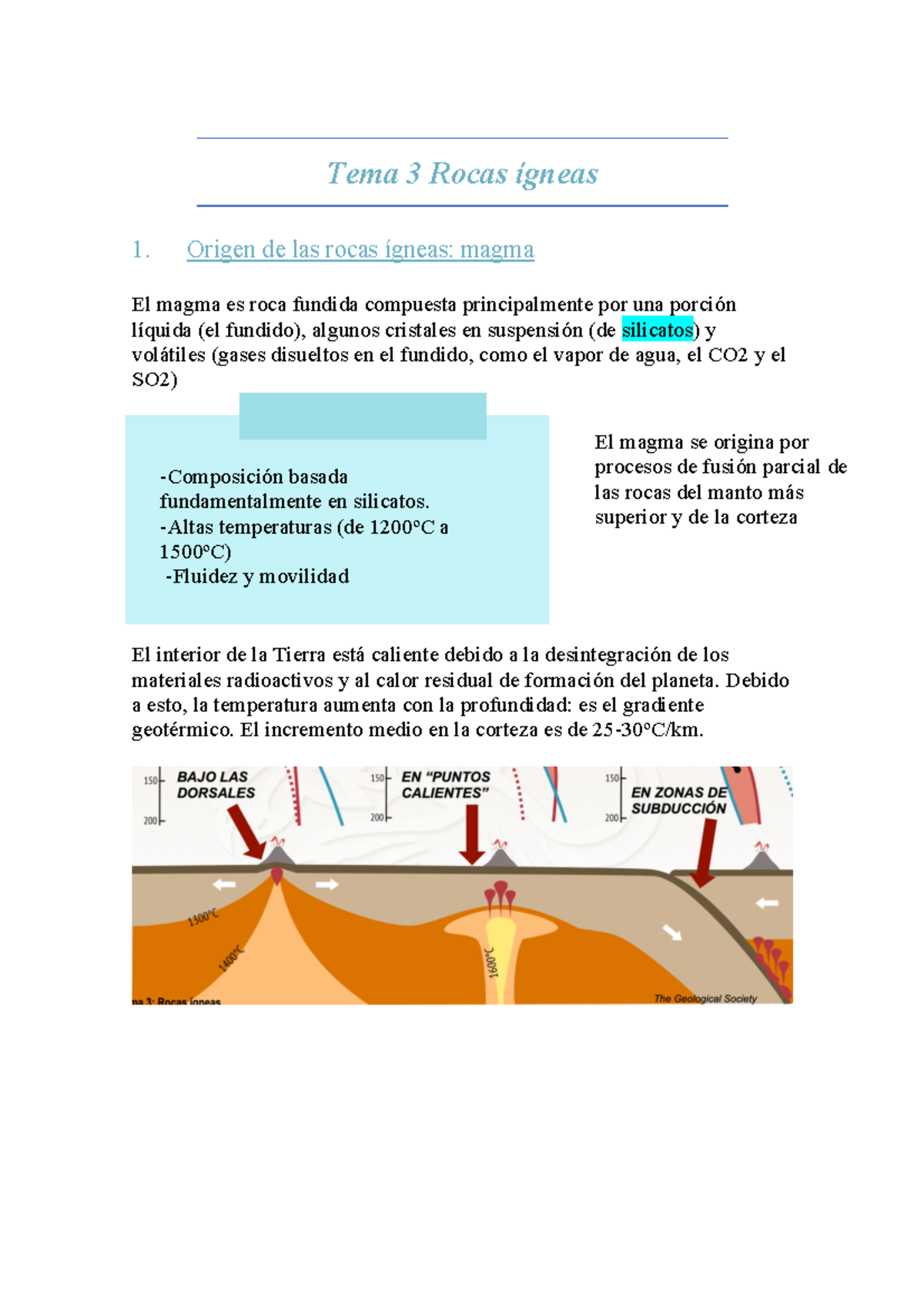 Tema 3 Rocas ígneas - apuntes geología 1 - Tema 3 Rocas ígneas 1 ...