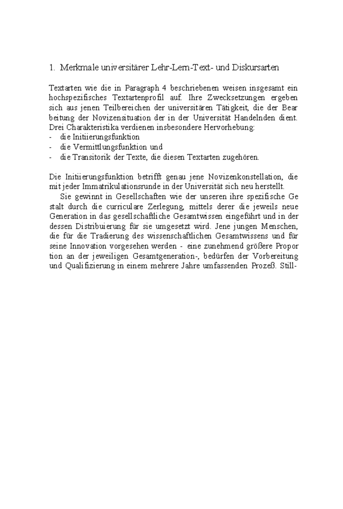 Ehlich 2003 Uiversitäre Textarten - 1. Merkmale universitärer Lehr-Lern ...