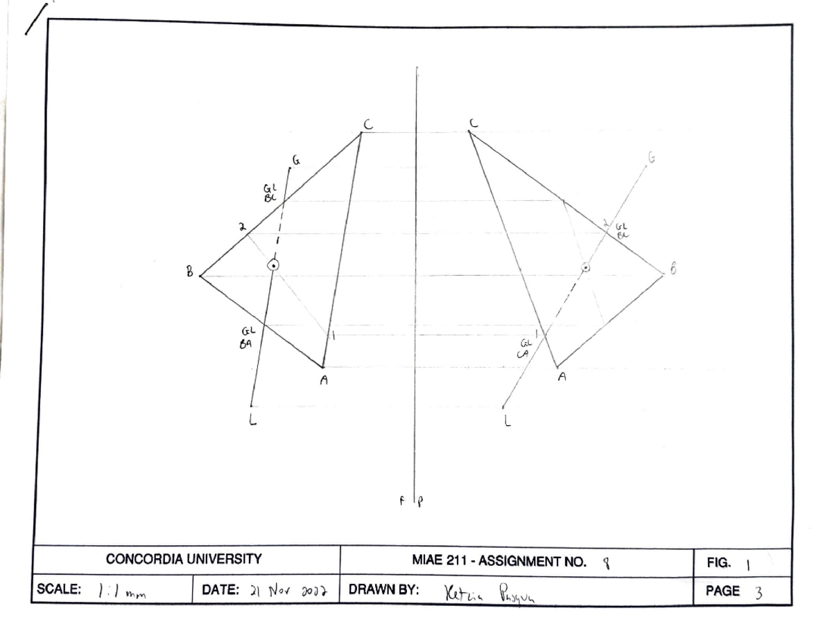 Assignment 8 - /ir-, A L L f p CONCORDIA UNIVERSITY MIAE 211 - ASSIGNMENT NO. ~ FIG. \ SCALE ...