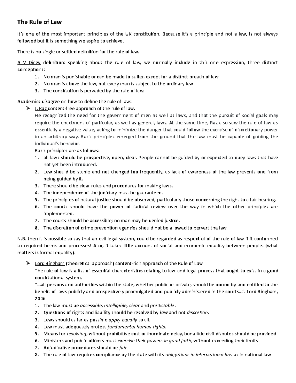 The Rule of Law - The Rule of Law It’s one of the most important ...