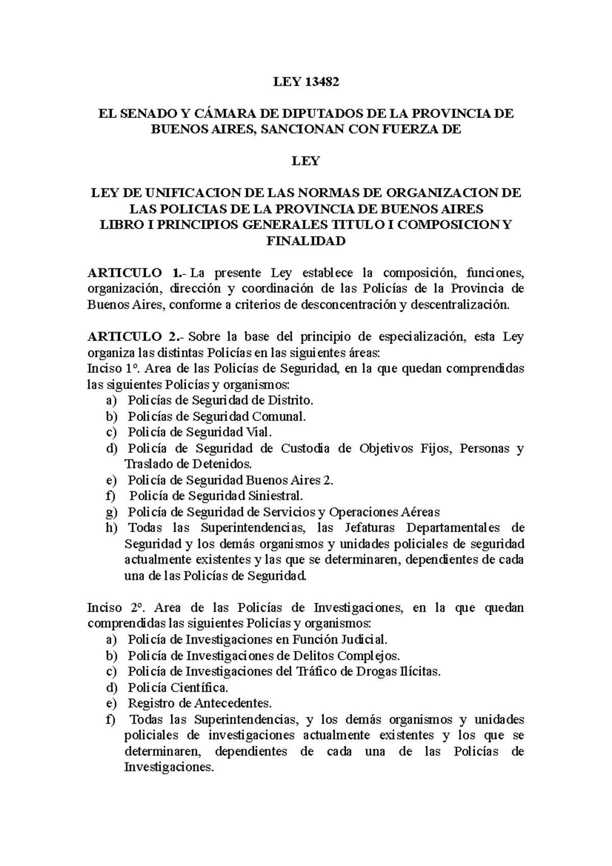 LEY 134 8 Derecho privado parte general - LEY 13482 EL SENADO Y CÁMARA ...
