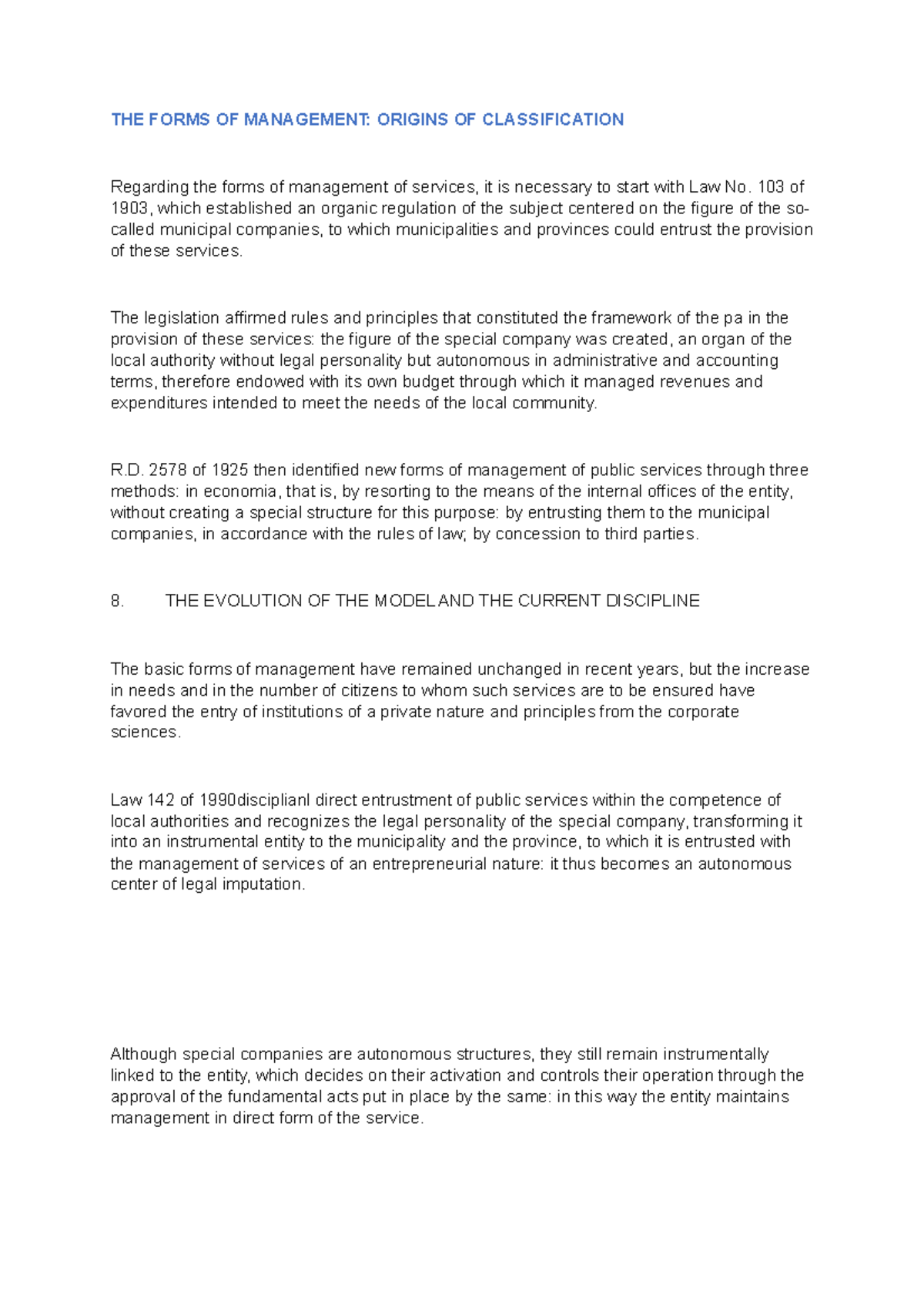 THE Forms OF Management 8 - THE FORMS OF MANAGEMENT: ORIGINS OF ...