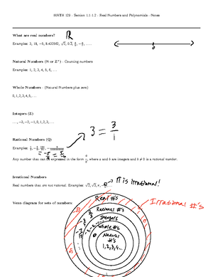 Math sec. 1 - it's great - MATH129 - Studocu